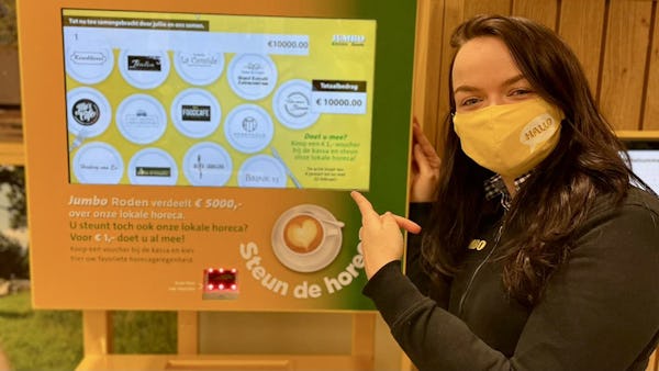 Jumbo Roden houdt inzamelingsactie voor lokale horeca